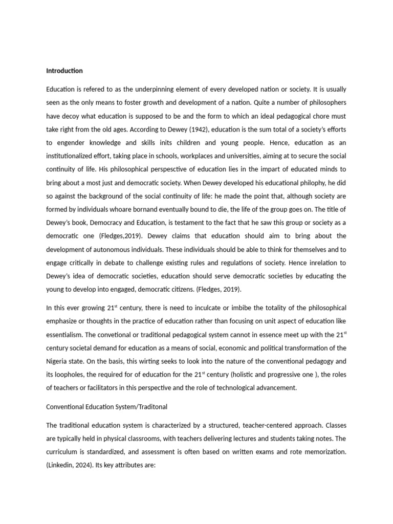 Mid Term Assignment Philosophy | PDF | Pedagogy | Curriculum