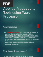 Empowerment Technologies: Quarter 1 - Module 4.1: Applied Productivity Tools Using Word ...