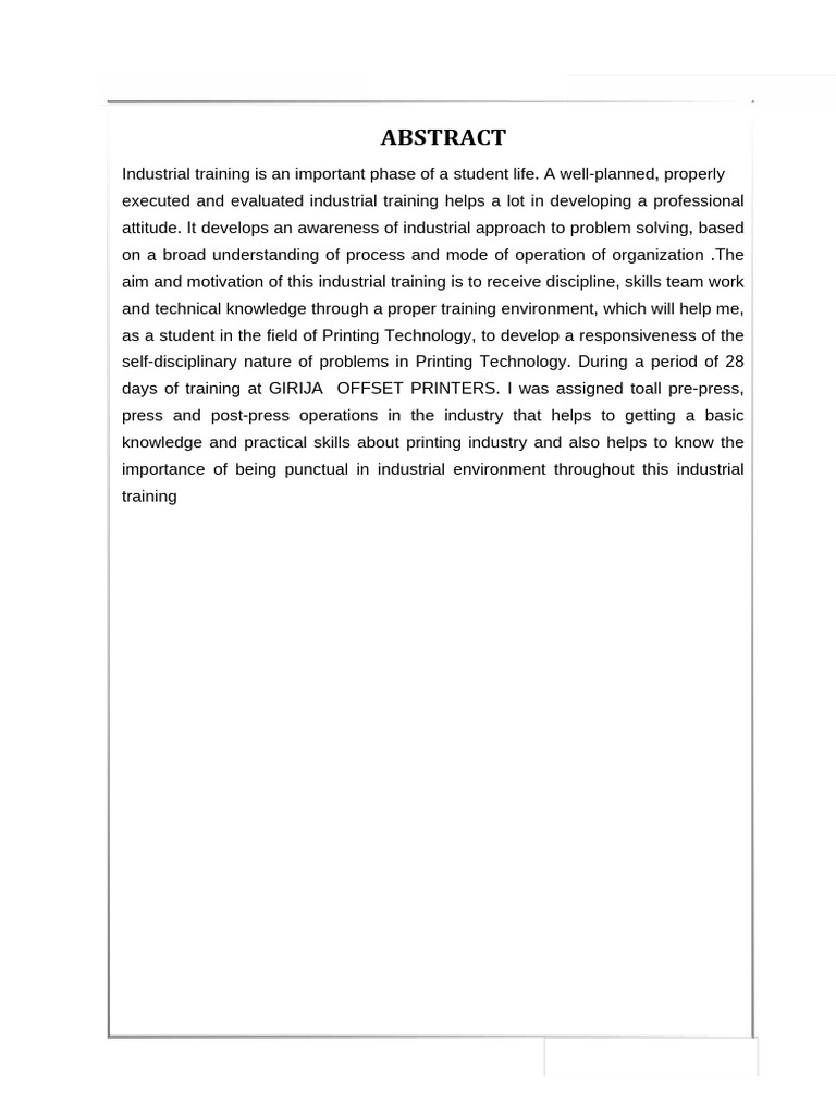 Hanas ABSTRACT REPORT | PDF