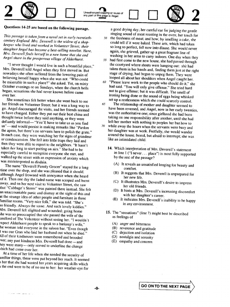 SAT Reading Day 1 | PDF