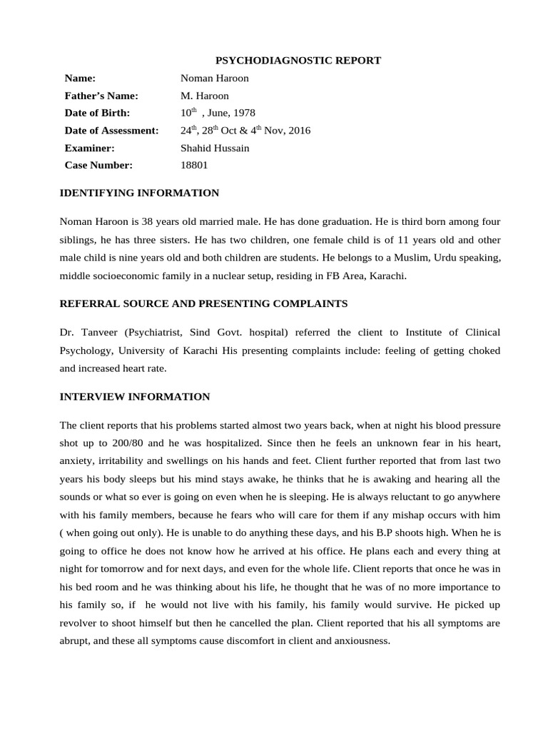 3rd noman haron | PDF | Psychological Evaluation | Psychology