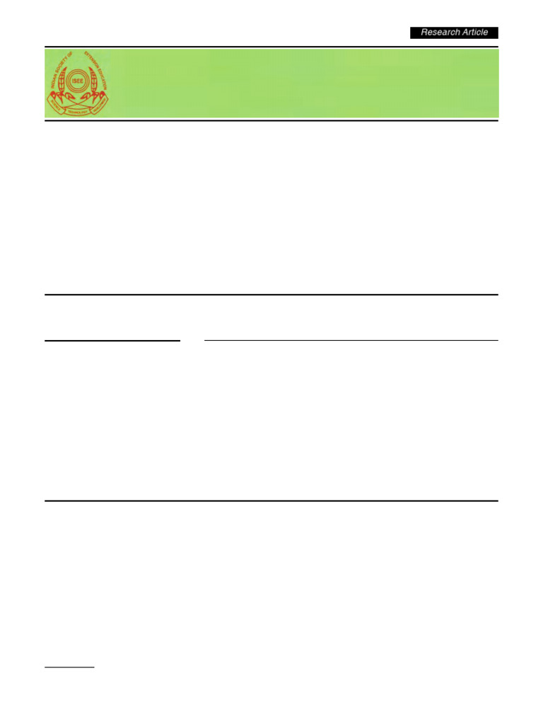 26.+IJEE+Vol.+57(4)-2021 | PDF | Agriculture | Cereals