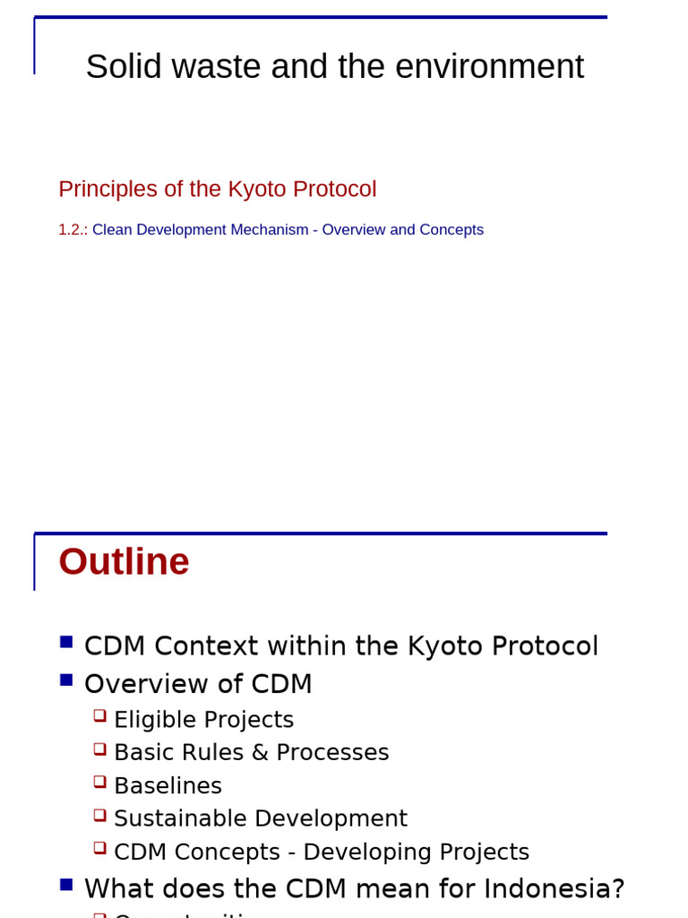 Clean Development Mechanism Overview | PDF | Clean Development ...