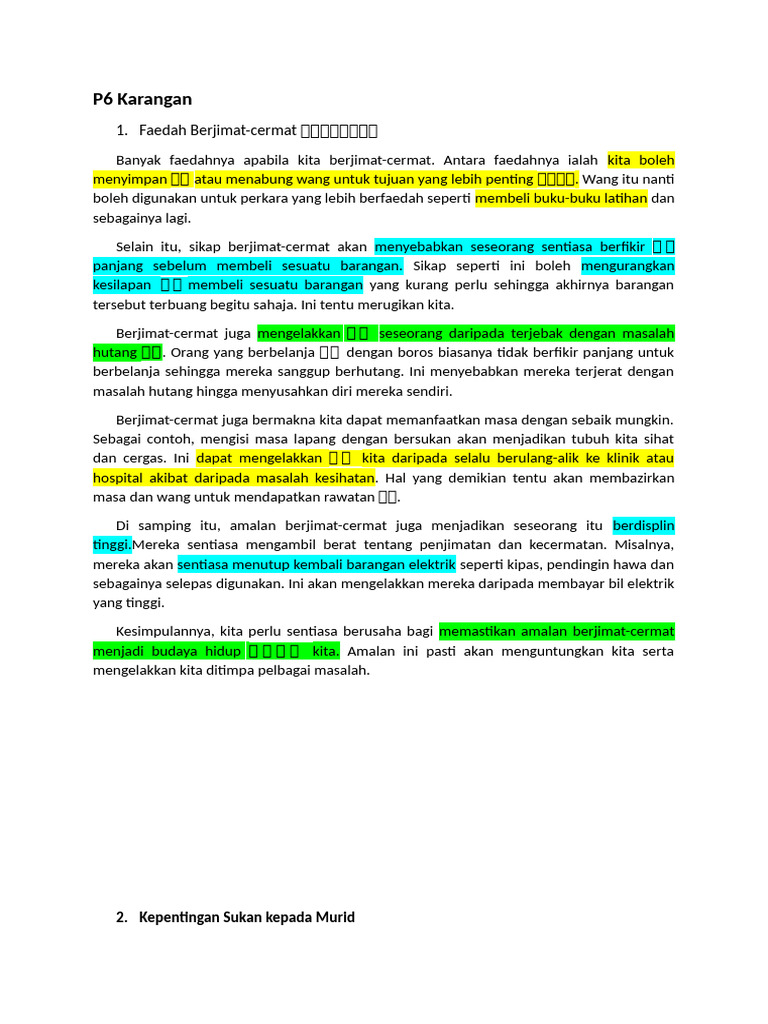 P6 Karangan | PDF