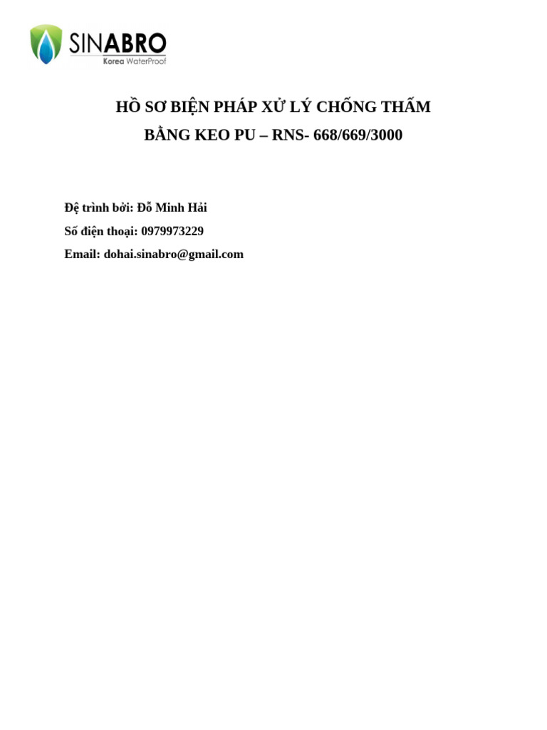 Tổng quan biện pháp xử lý bằng keo PU RNS | PDF