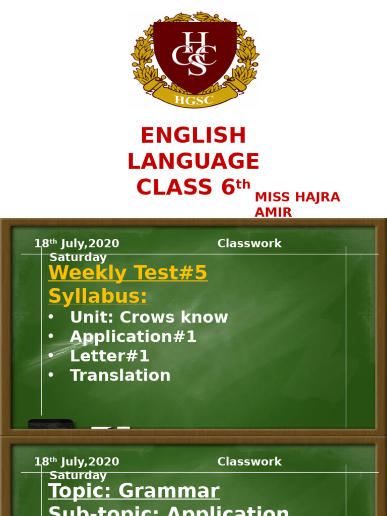English Class6 July18 | PDF | Grammatical Number | Verb