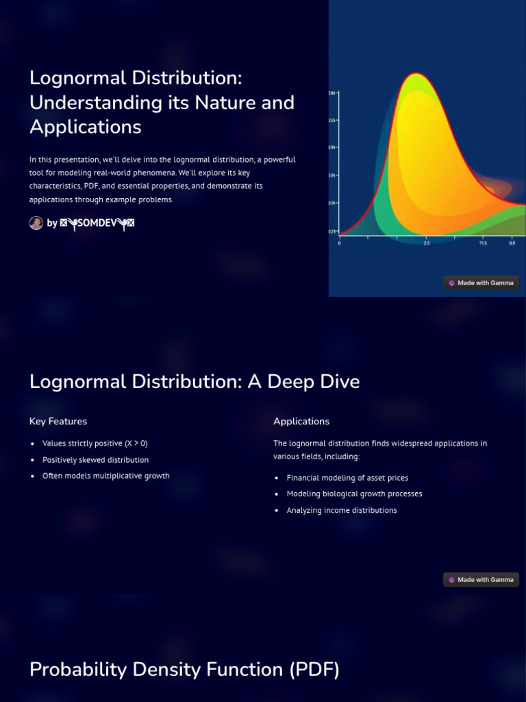 Lognormal Distribution Explained | PDF | Probability Density Function ...