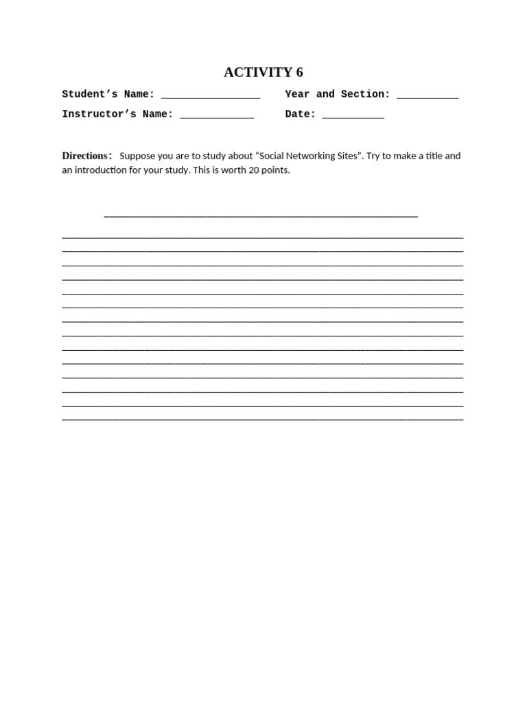 Activity 6 Research | PDF