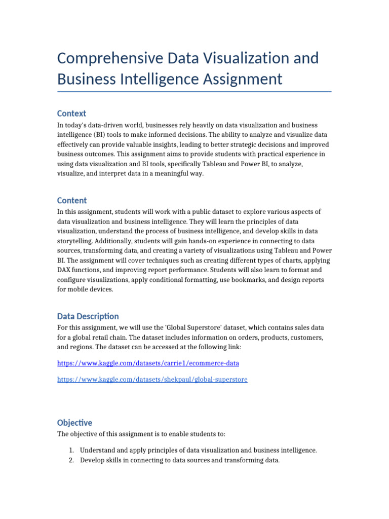 Common DVBI Assignment-1 | PDF | Business Intelligence | Data