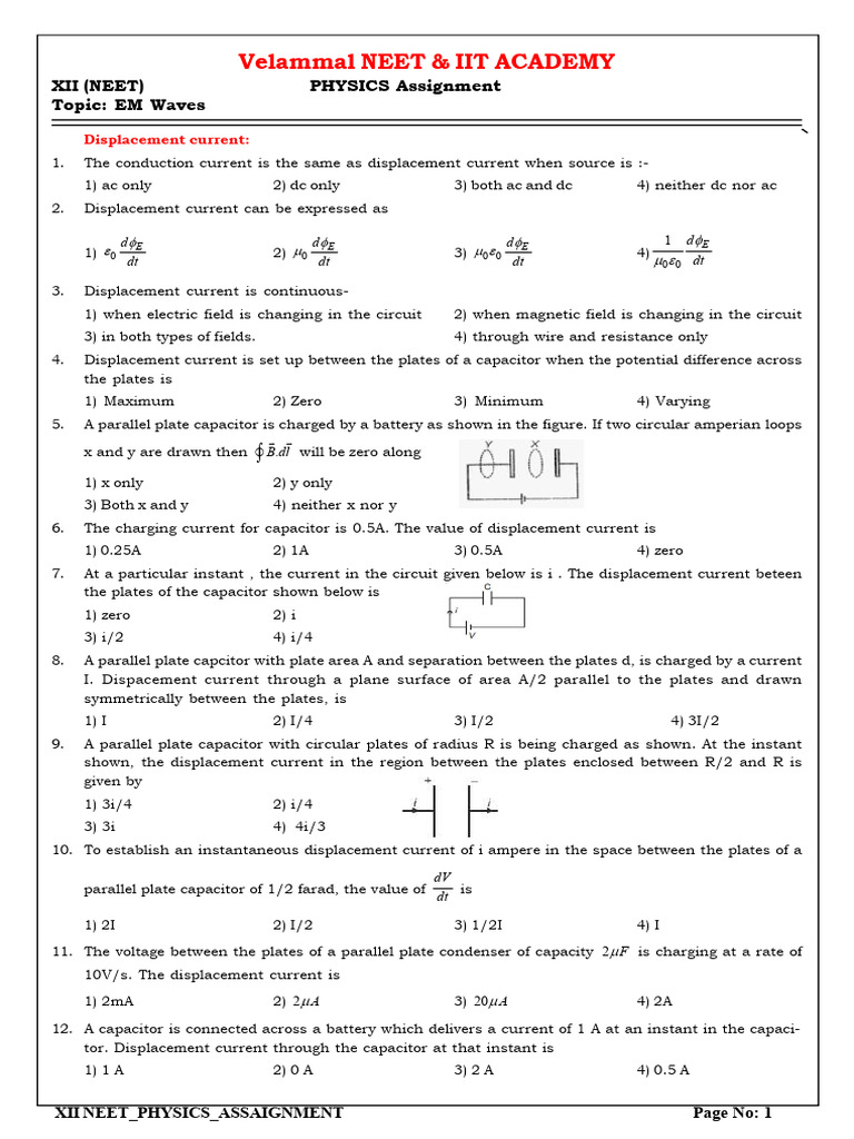 EM Waves Worksheet | PDF | Waves | Electromagnetic Radiation