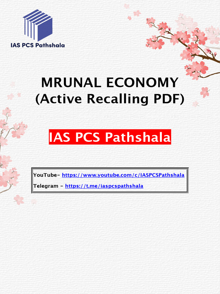 Mrunal Economy Active Recall Questions | PDF | Money | Bonds (Finance)