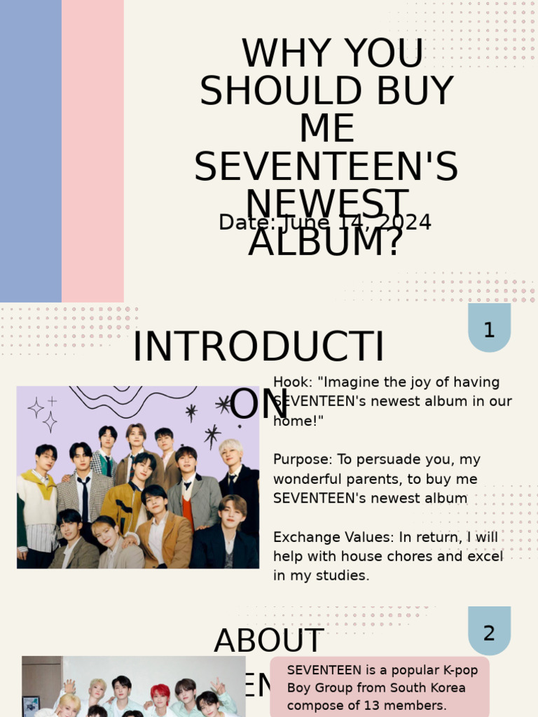 Persuade Parents: Buy SEVENTEEN Album | PDF