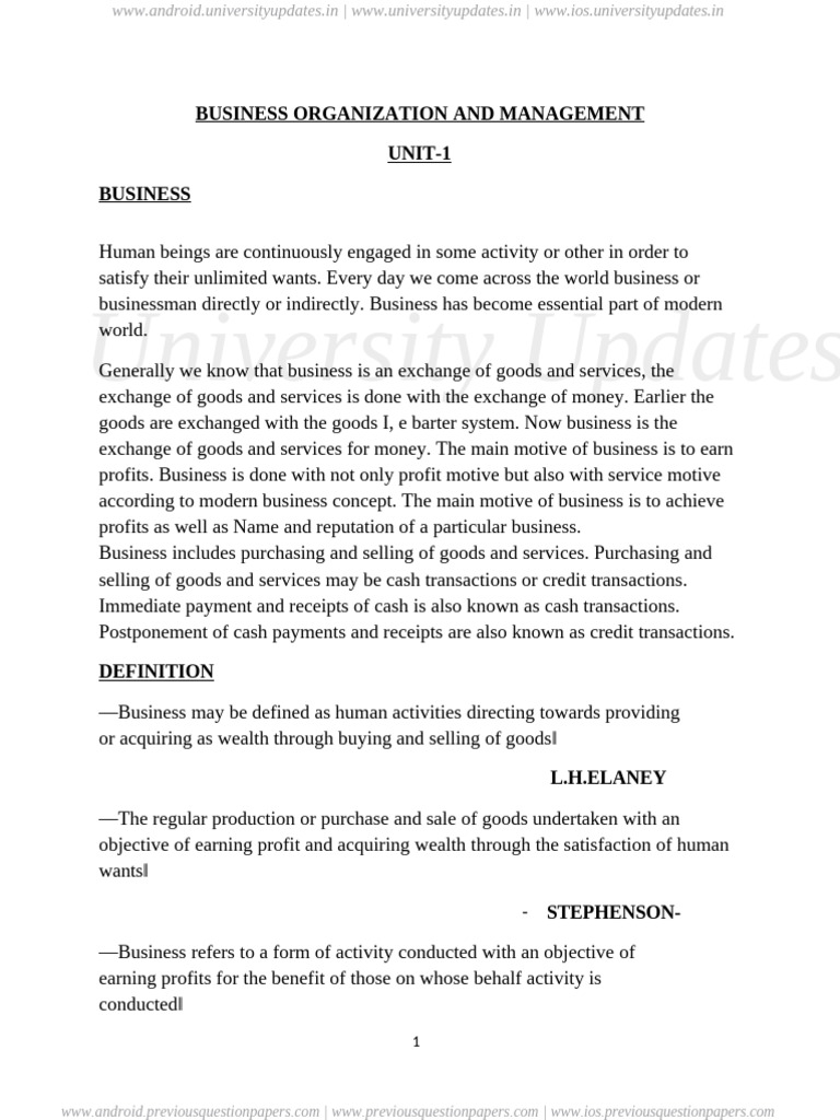 BUSINESS ORGANIZATION AND MANAGEMENT Updated | PDF | Goods | Commerce