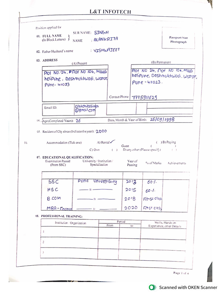 Form and documents | PDF