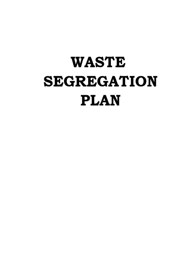 WASTE-SEGREGATION-PLAN-Tambaoan | PDF | Waste Management | Waste