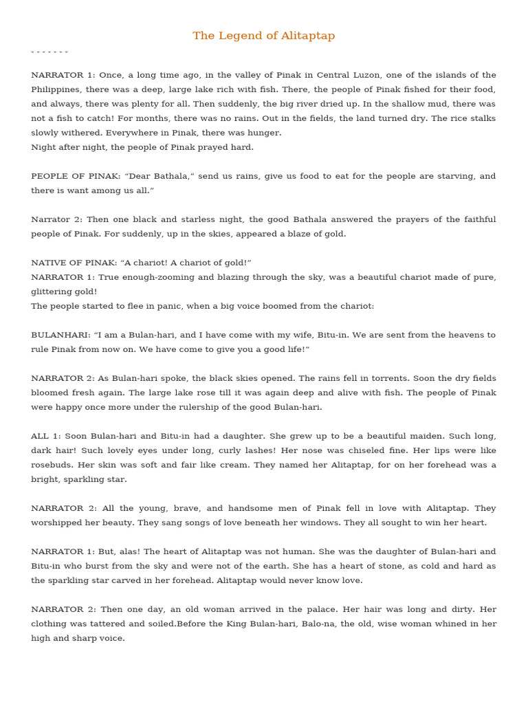 The Legend of Alitaptap | PDF