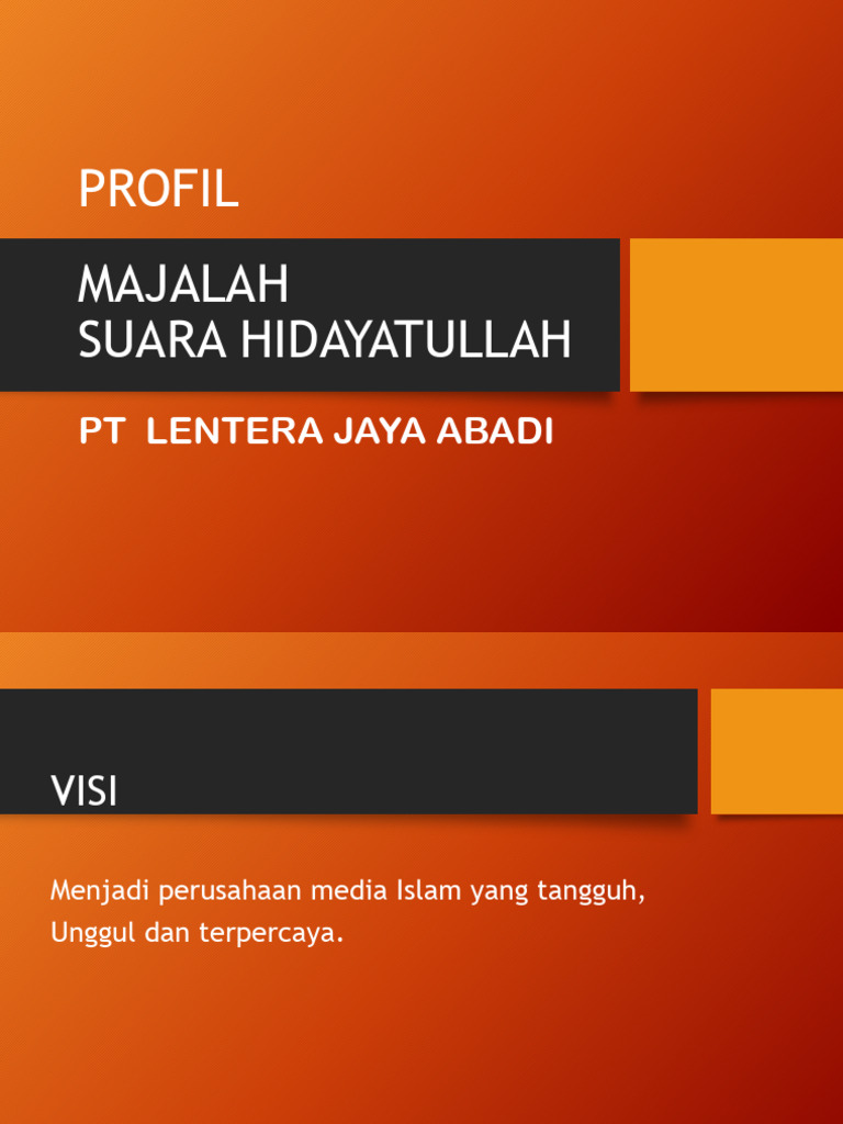 Profil Majalah Suara Hidayatullah | PDF