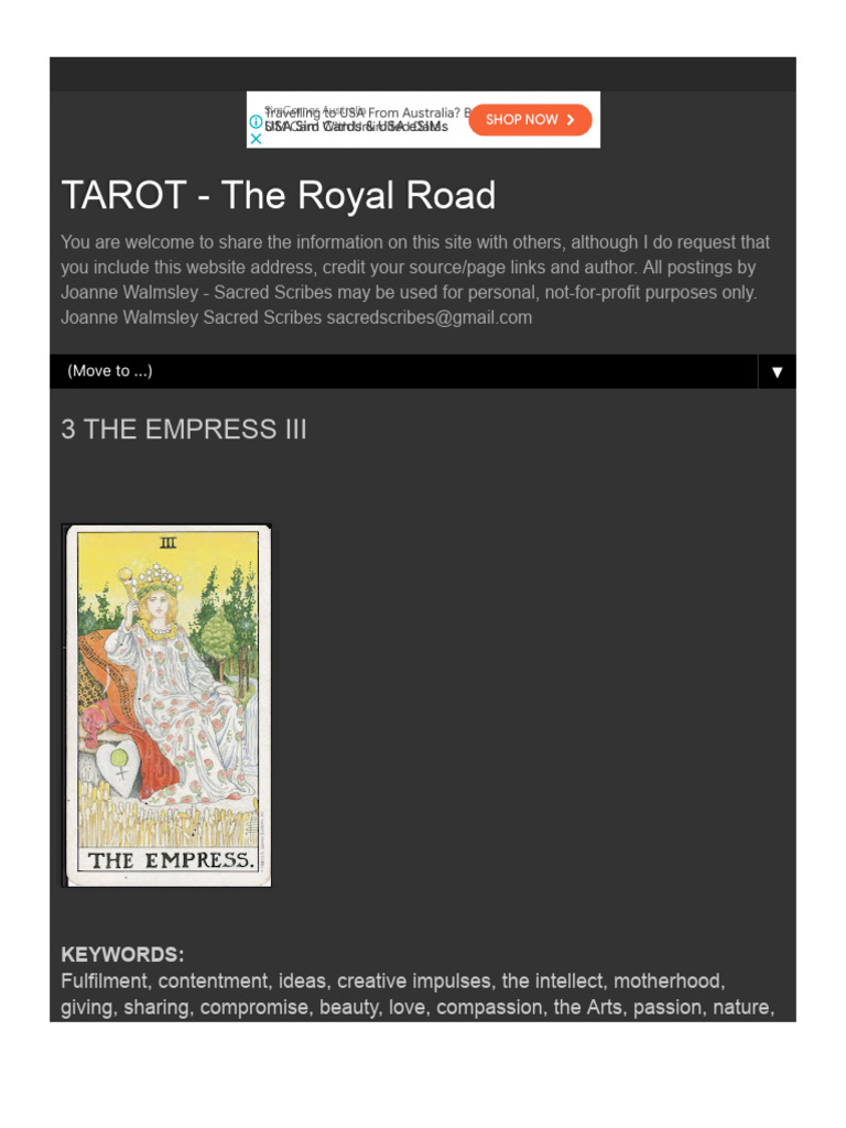 Tarot - The Royal Road- 3 the Empress III | PDF | Mother Goddess