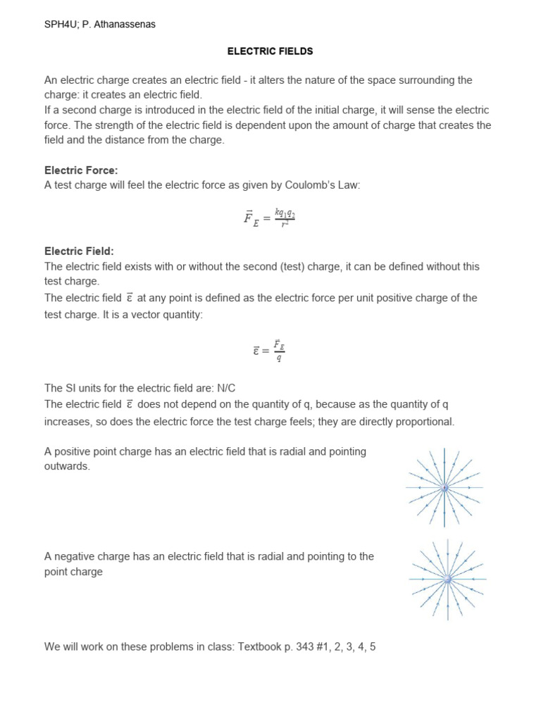 Electric Fields | PDF