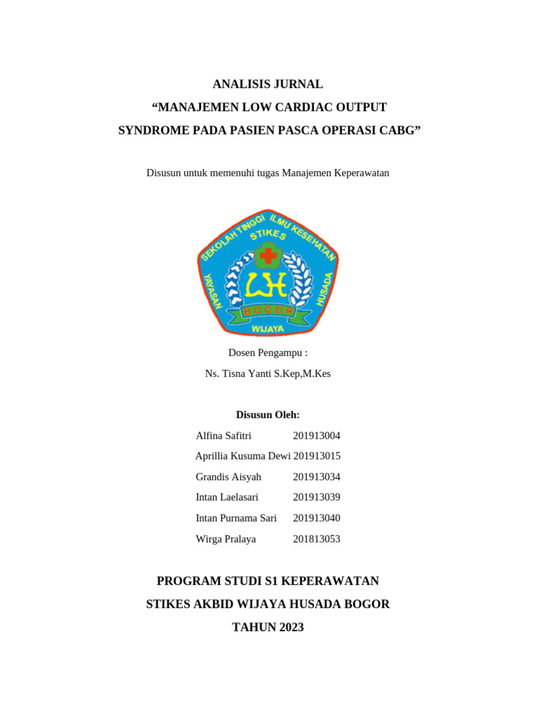 Analisis Jurnal Manajemen Keperawatan Dengan Metode Pico Kel - 2 | PDF
