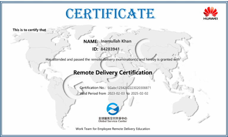 Remote Delivery Certification | PDF
