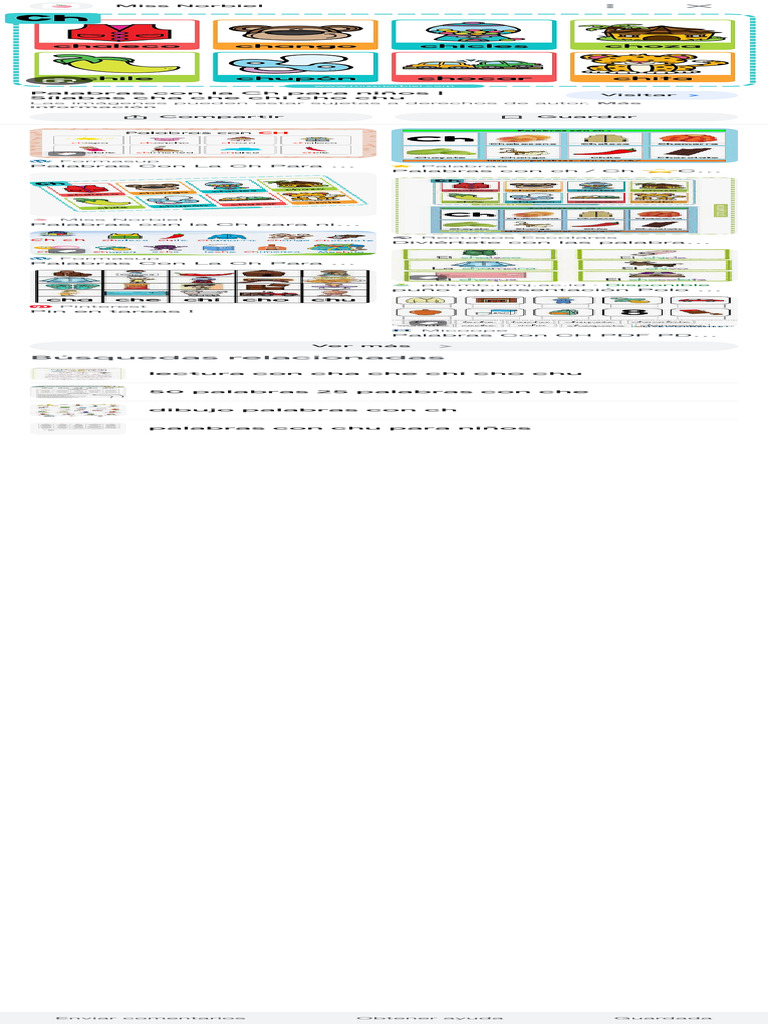 Cha Che Chi Cho Chu Palabras - Buscar Con Google | PDF
