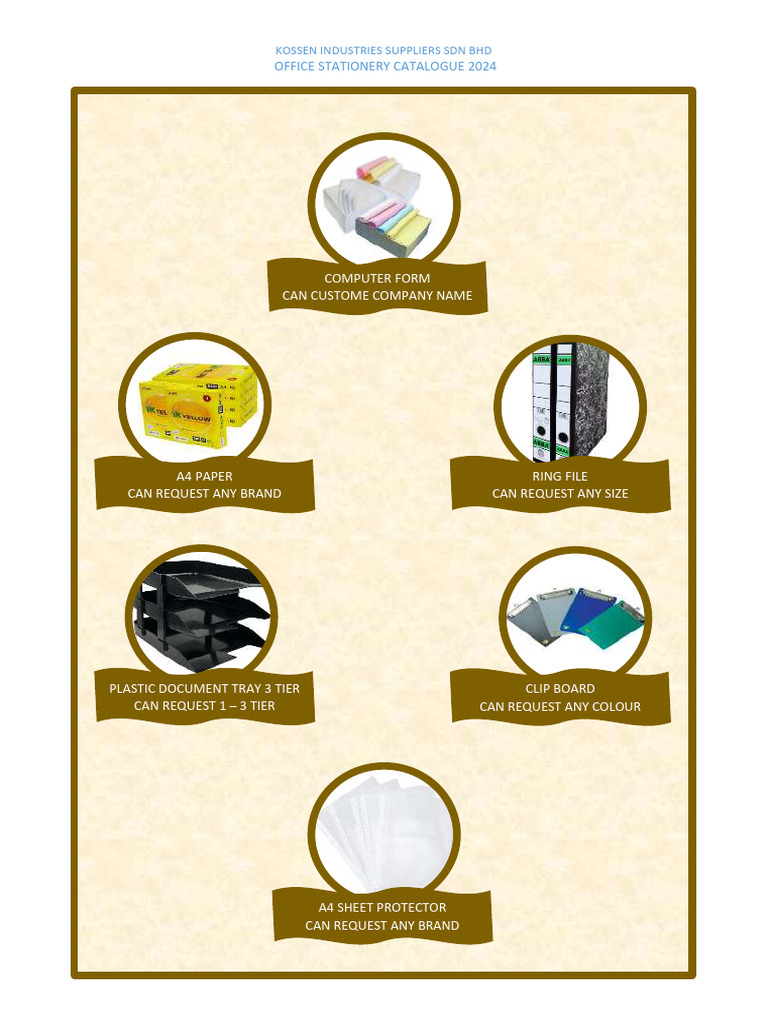 Office Stationery Catalog | PDF | Stationery | Printing