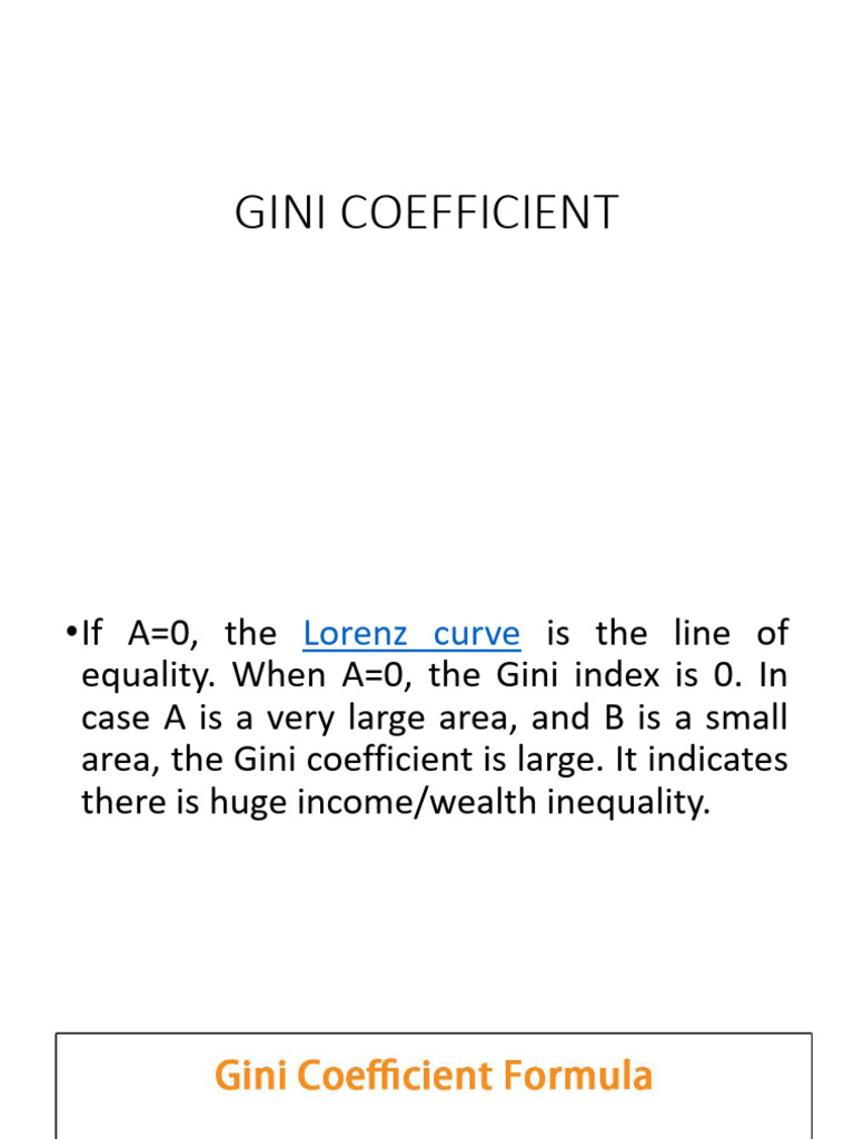 GINI COEFFICIENT | PDF | Gini Coefficient | Economic Inequality