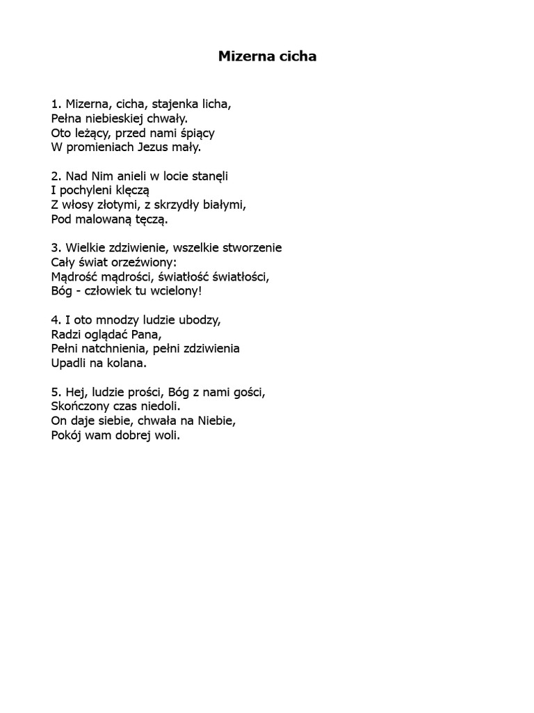 Mizerna Cicha | PDF