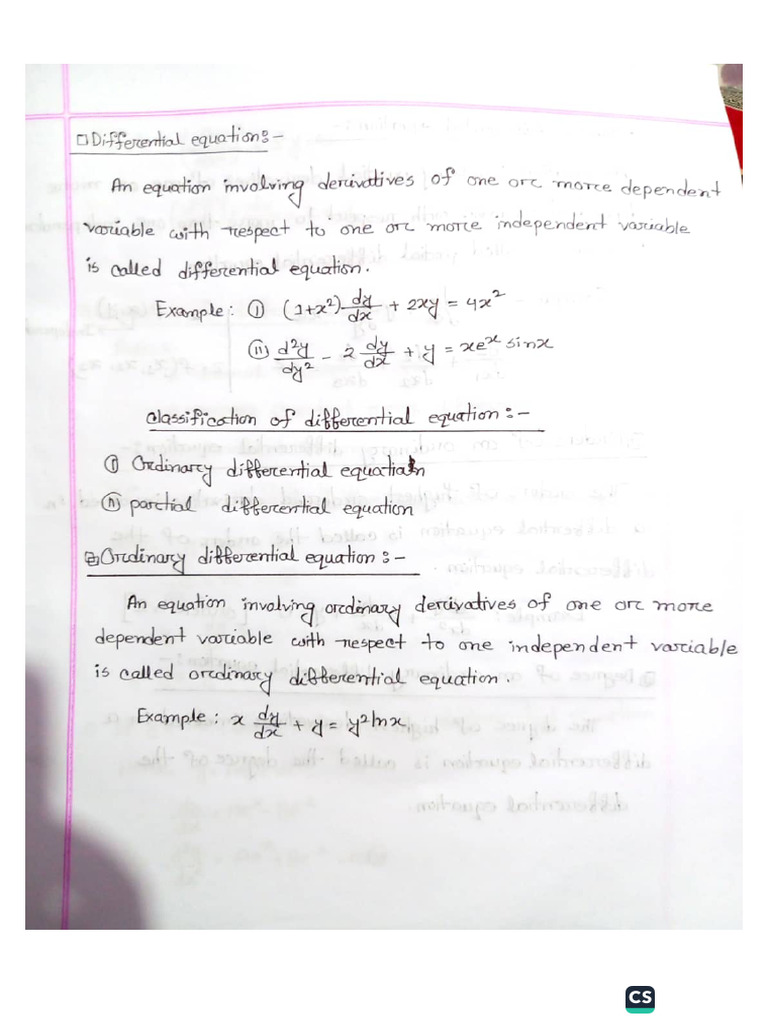 Diffential equation | PDF