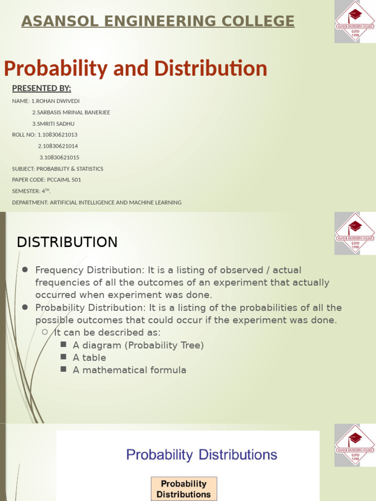 Probability and Distribution | PDF | Probability Distribution | Probability