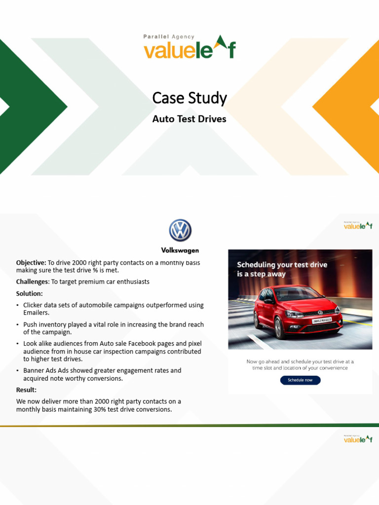 Case Study - Auto Test Drives | PDF