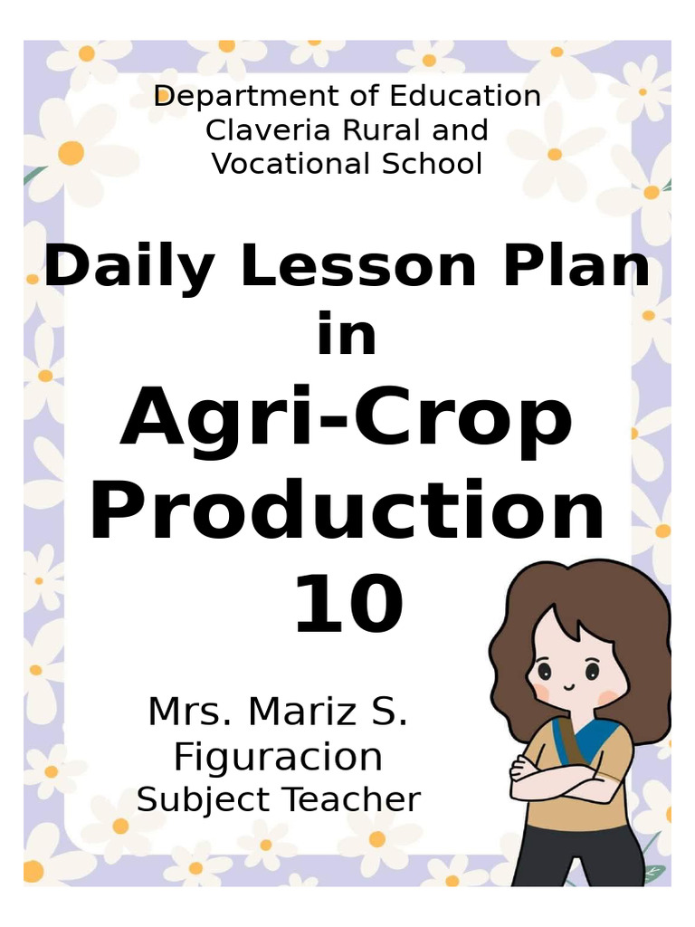 Daily Lesson Plans for Agri-Crop & Computing | PDF