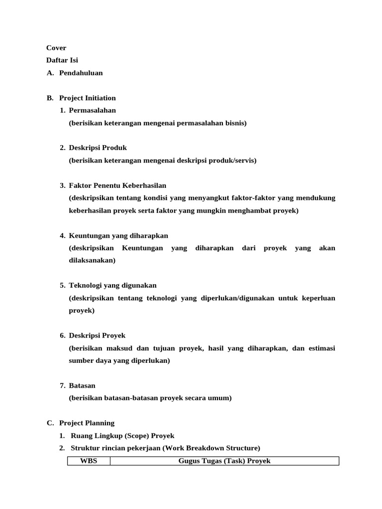 Rencana Proyek: Dari Inisiasi hingga Penutupan | PDF