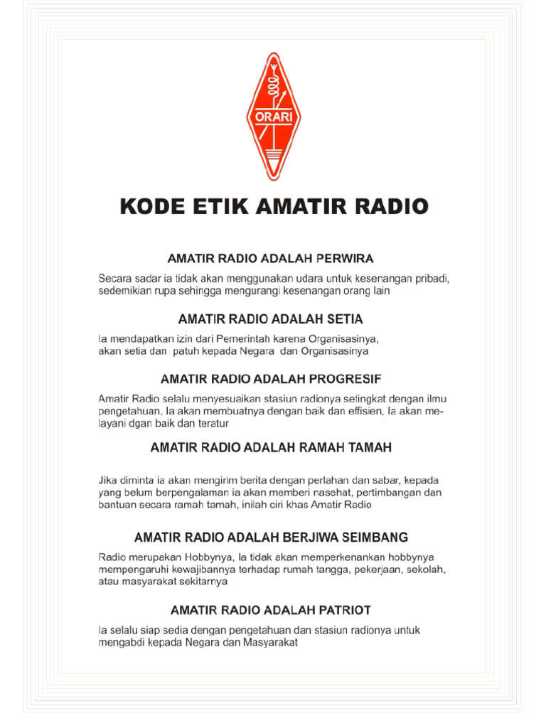 Kode Etik Orari | PDF