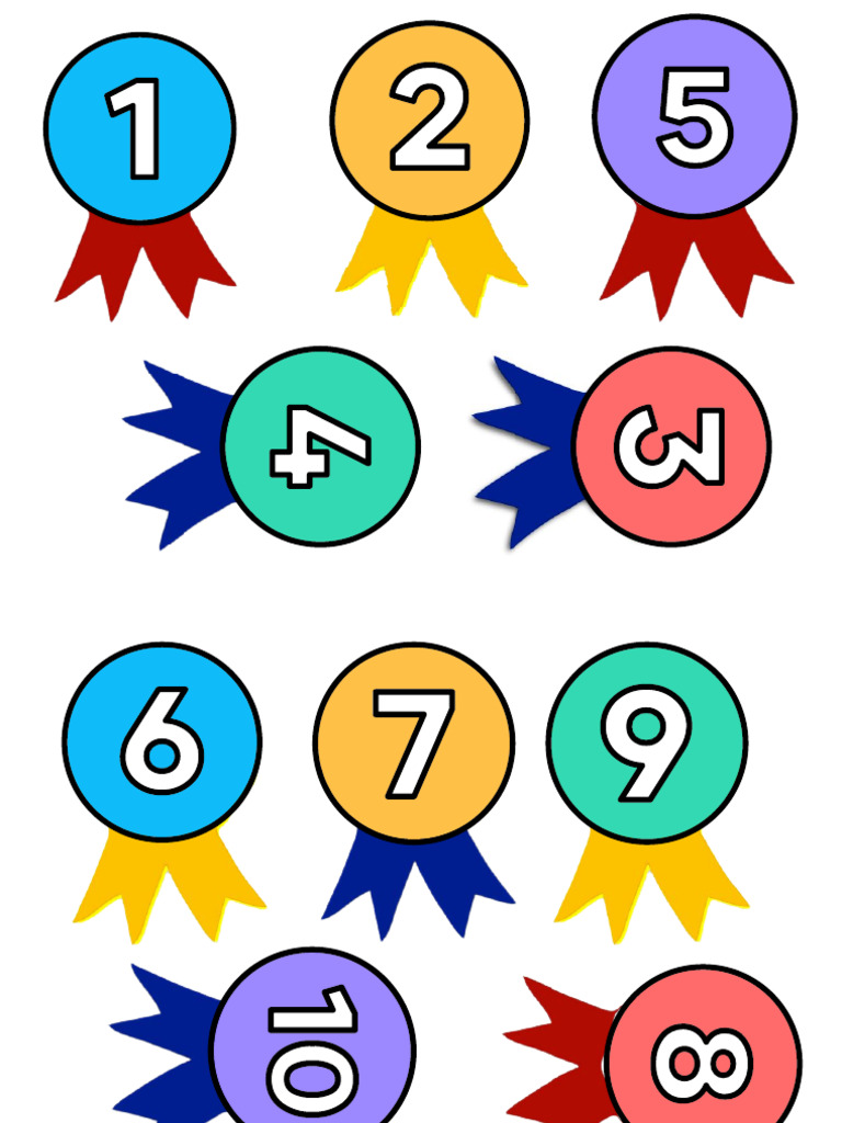 Colorful Numbers To 100 Flashcards | PDF