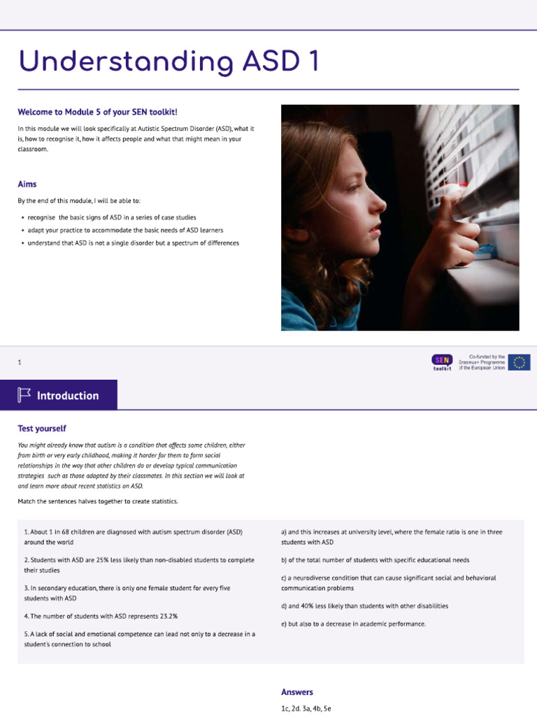 SEN_Module-5 | PDF | Autism Spectrum | Psychology