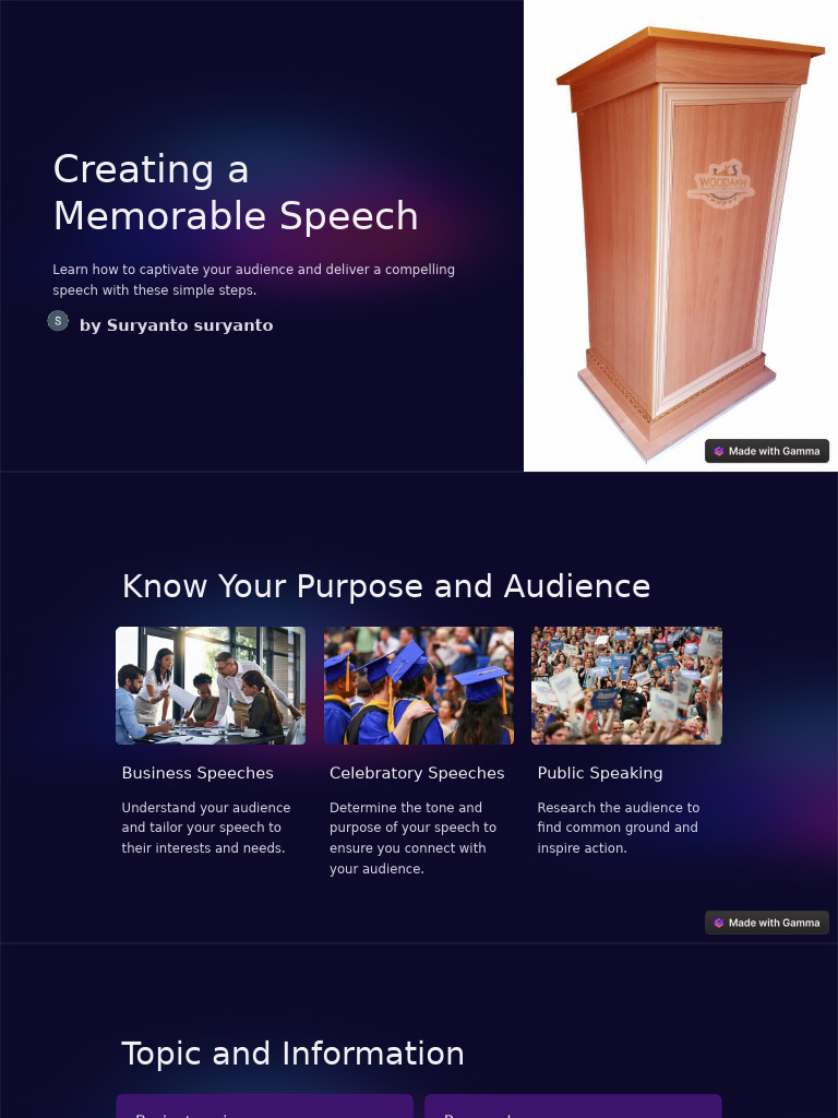 Creating A Memorable Speech | PDF | Cognitive Science | Communication