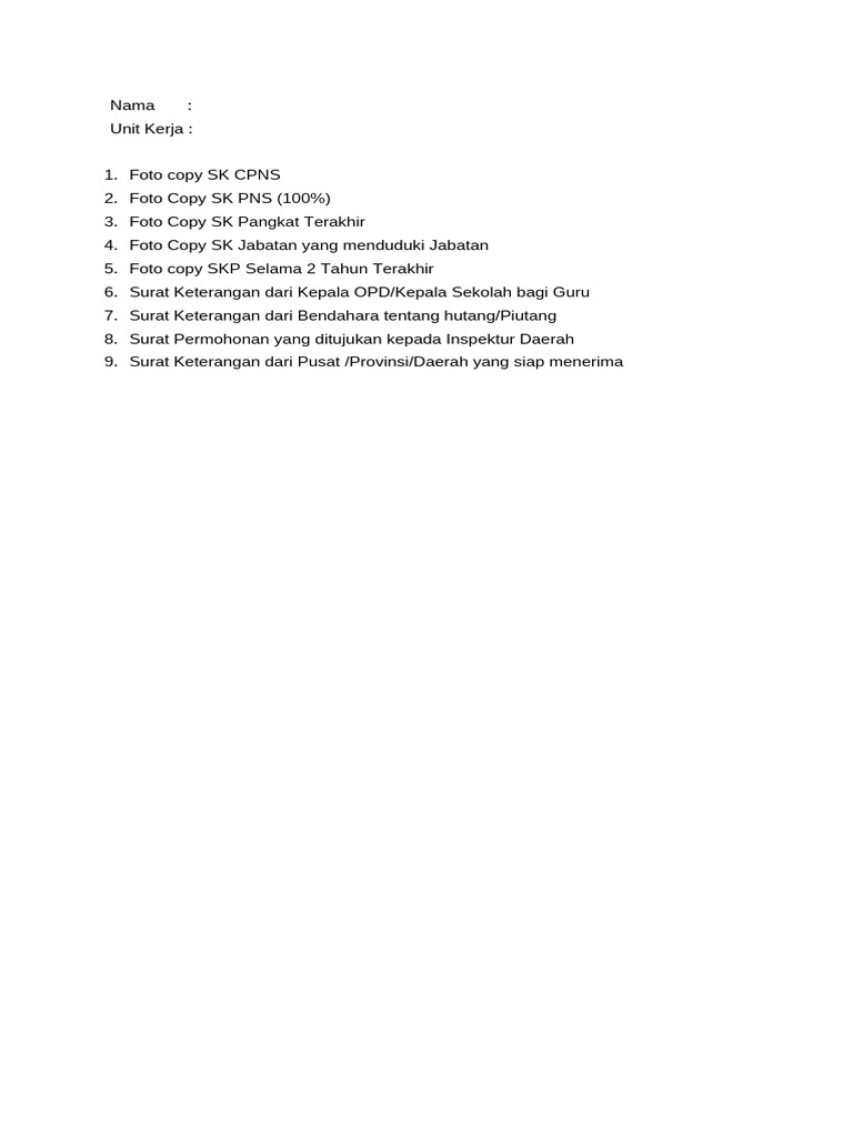 ++syarat Dan Form Bebas Temuan | PDF