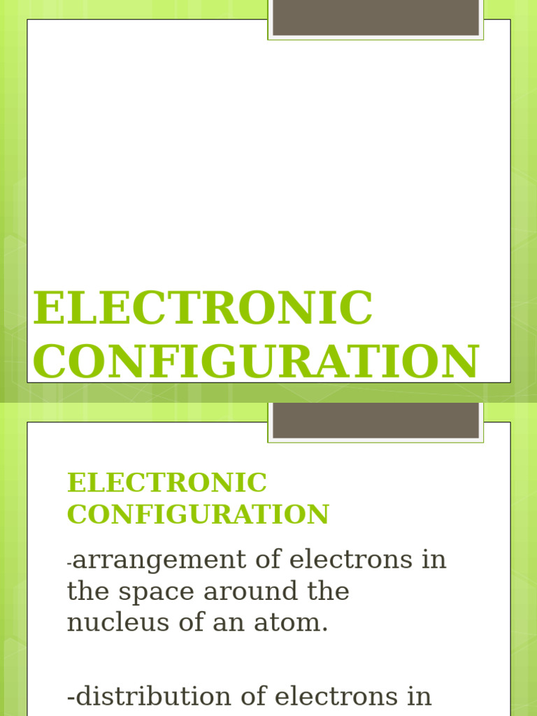 Electron Configuration 9 | PDF