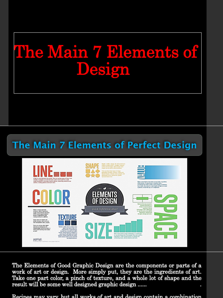 Chapter 3 .The Main 7 Elements of Design | PDF | Shape | Texture Mapping