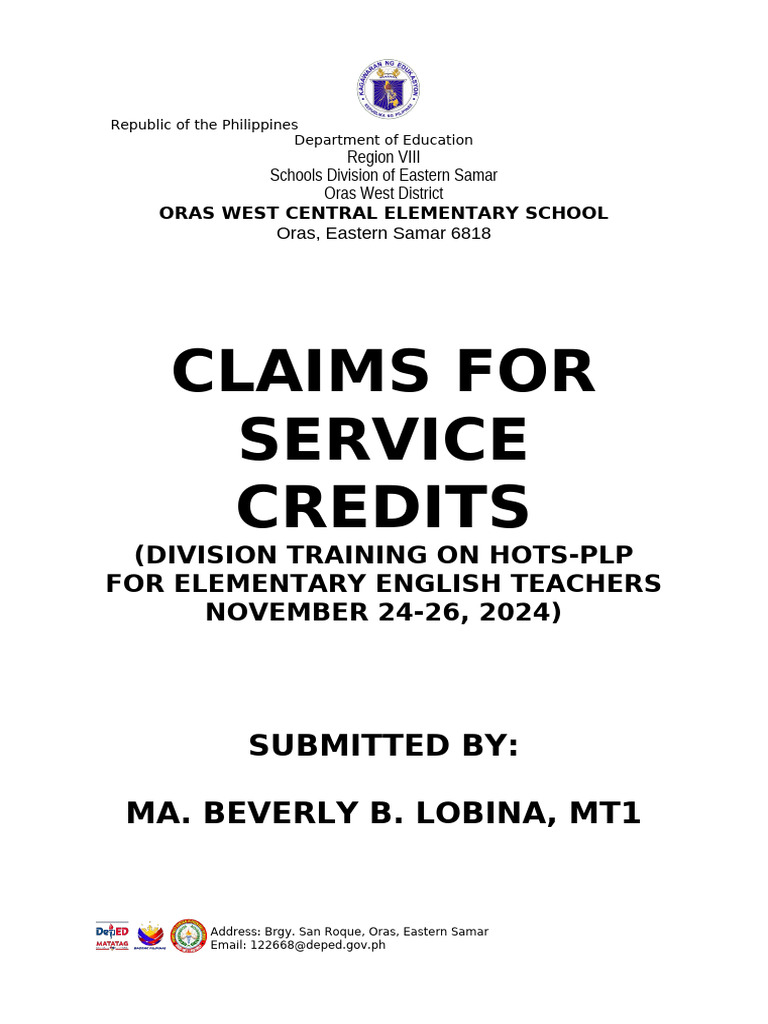 Service Credits for Eastern Samar Teachers | PDF