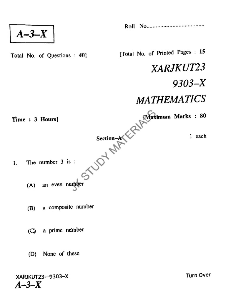 Math 10th Class Last 10 Question Papers | PDF | Triangle ...