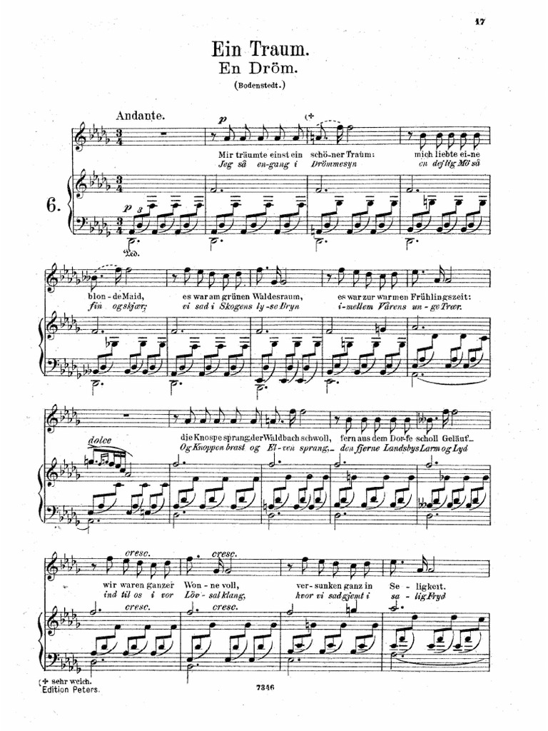 Ein Traum (E.grieg) | PDF