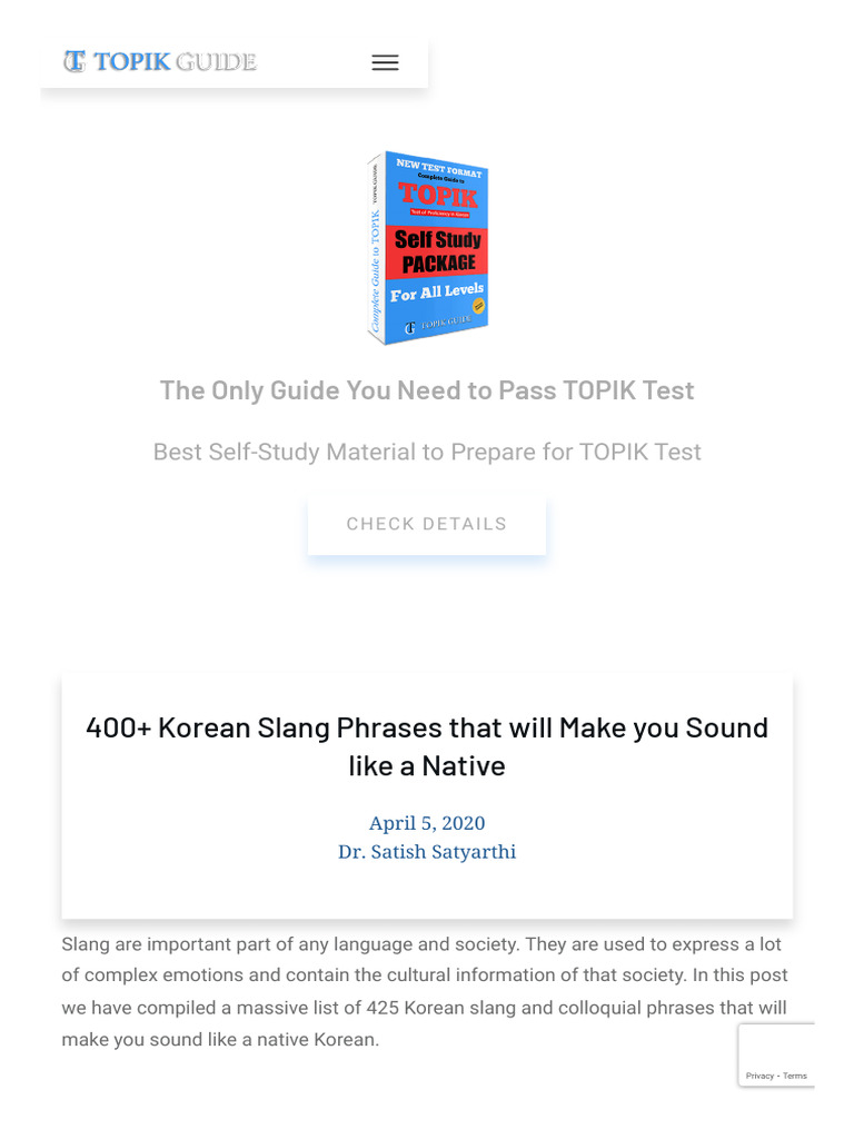 420 Korean Slang That Will Make You Sound Like A Native Korean - TOPIK ...