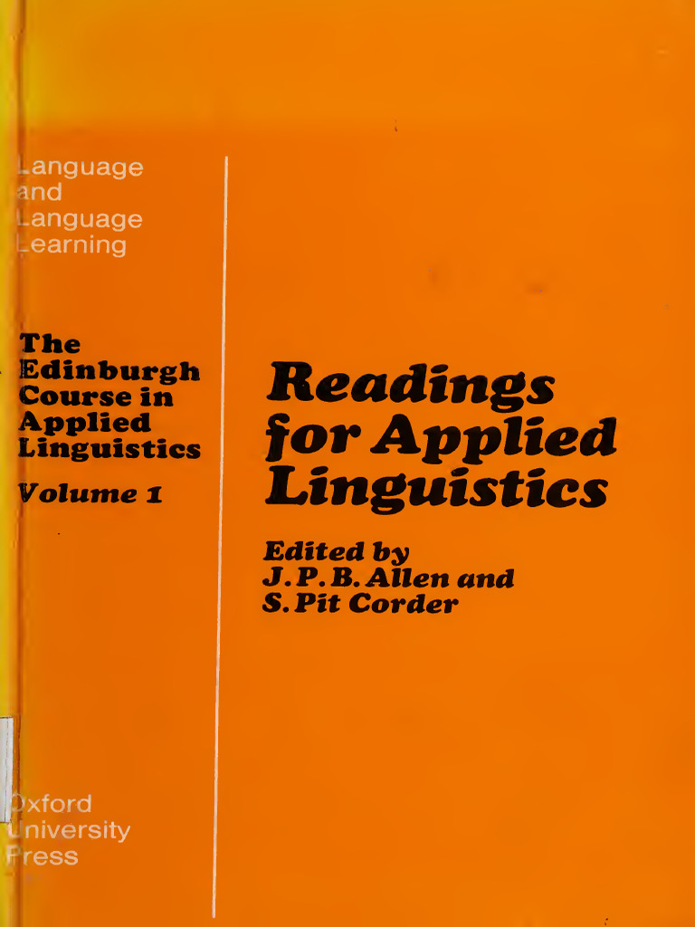 Readings For Applied Linguistics | PDF | Speech | Linguistics