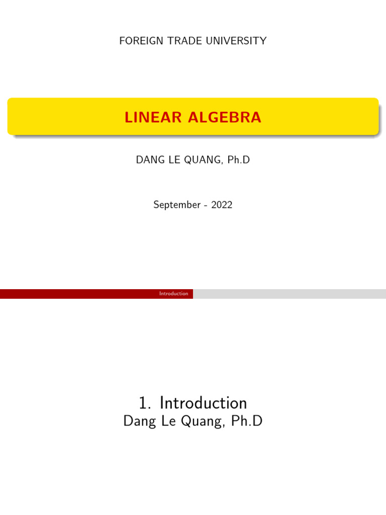 Linear Algebra Basics for Students | PDF | Set (Mathematics) | Abstract Algebra