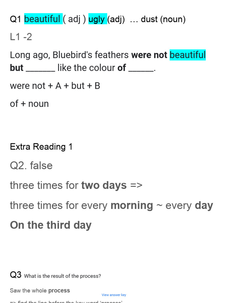 Extra Reading notes | PDF