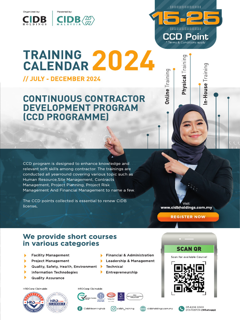 CCD Training Calendar JUL-DEC 2024 | PDF