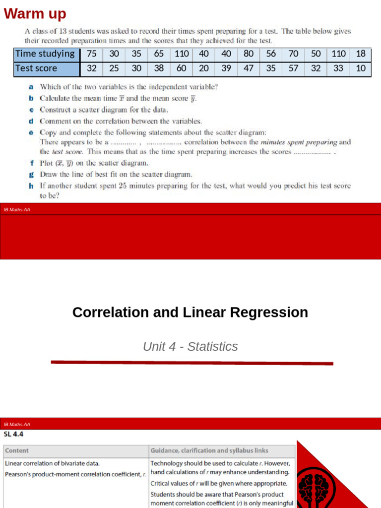 Unit 4 Correlation and Linear Regression | PDF | Regression Analysis | Scatter Plot
